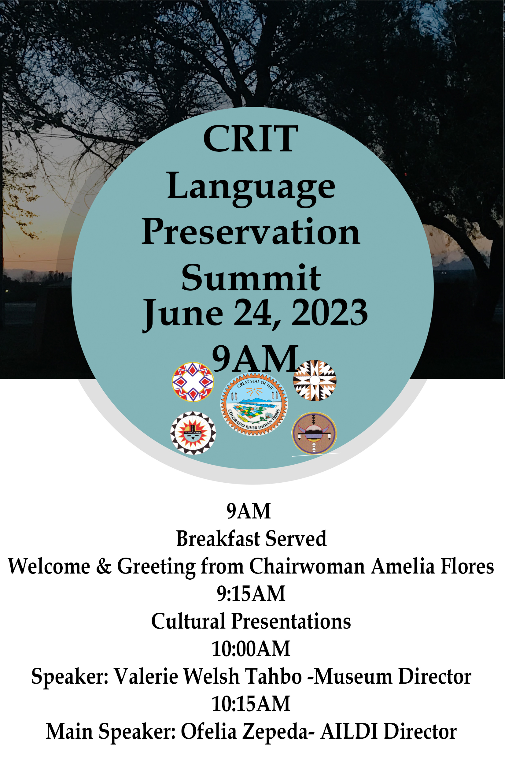 CRIT (Colorado River Indian Tribes) Presentation Flier | Linguistics